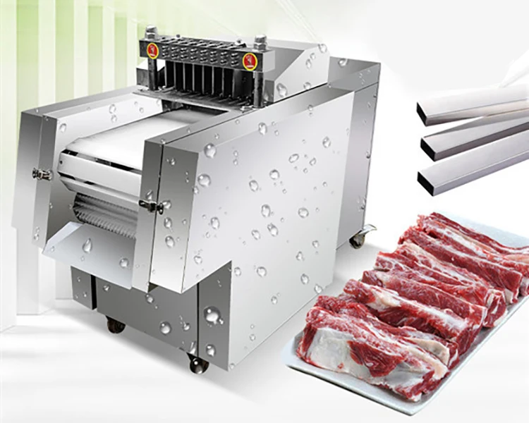 Frozen Beef Chicken Meat Block Cutting Cube Machine / Automatic Meat ...