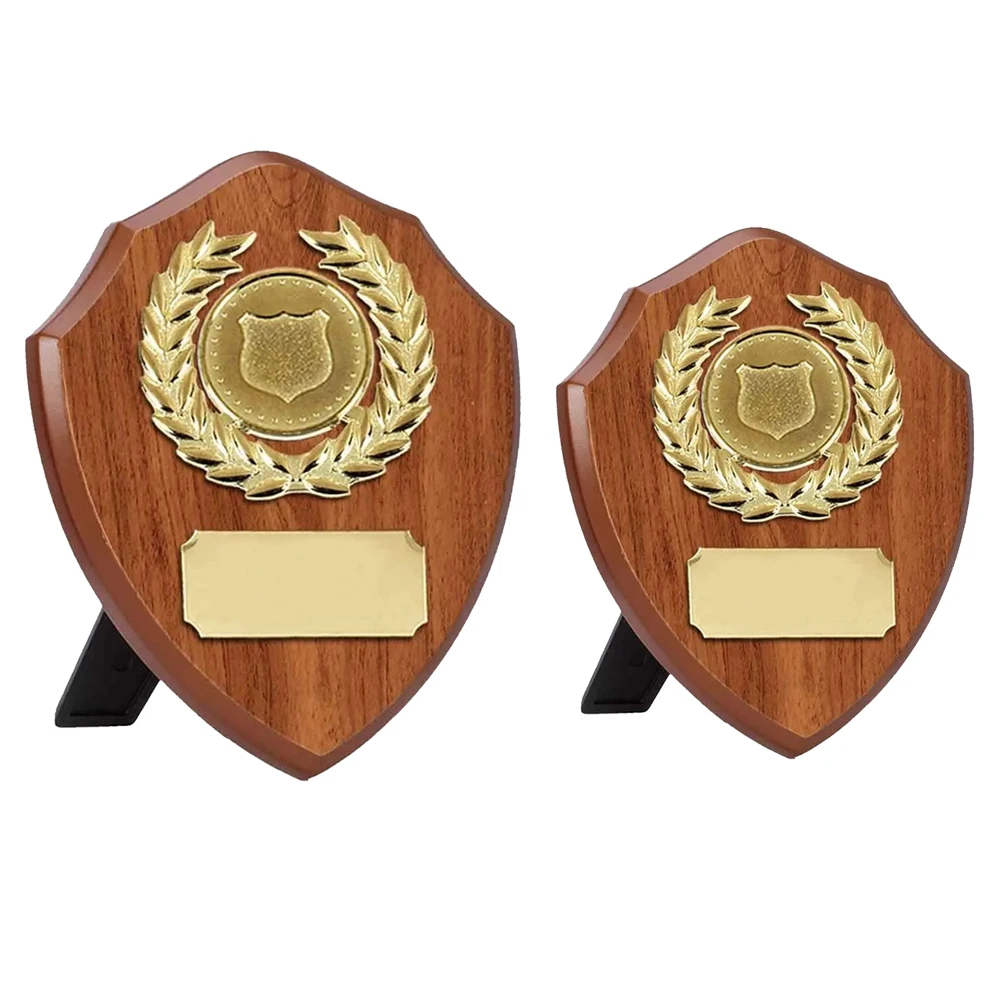 Personalized Wooden Award Plaques Wood Shield Plaque Wall Blank Honor ...