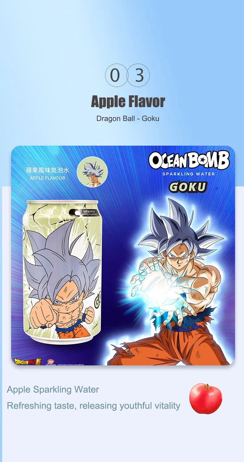 Japan Dragon Ball Sparkling Water 330ml Ramune Variety