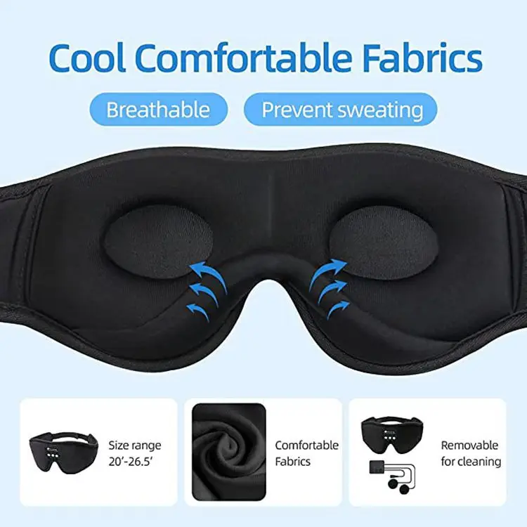 Sleep Mask Headphones with Bluetooth 5.0 - Nourishing & Wireless