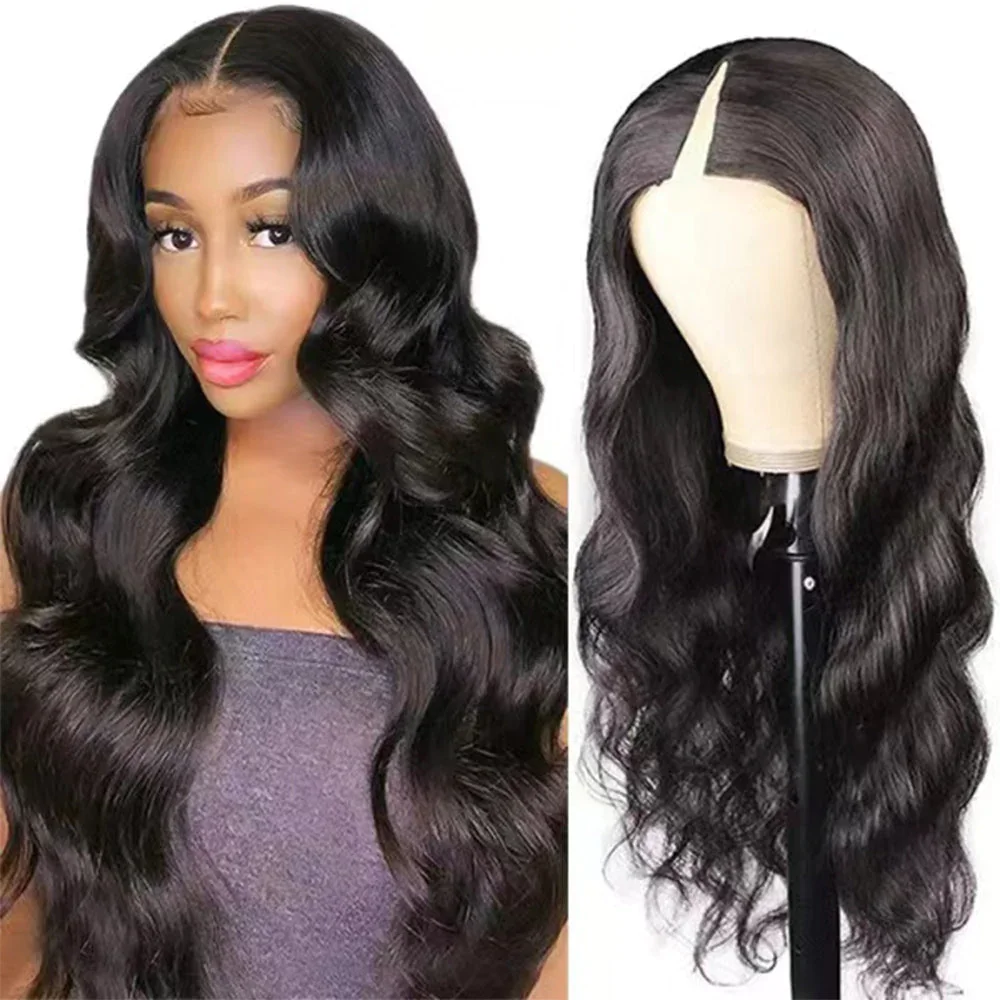 Glueless Afro Kinky Curly Human Hair V Part Wigs Middle 250density ...