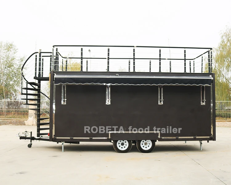 Customized 2 Story Mobile Catering Trailer with Bathroom | Food Truck ...