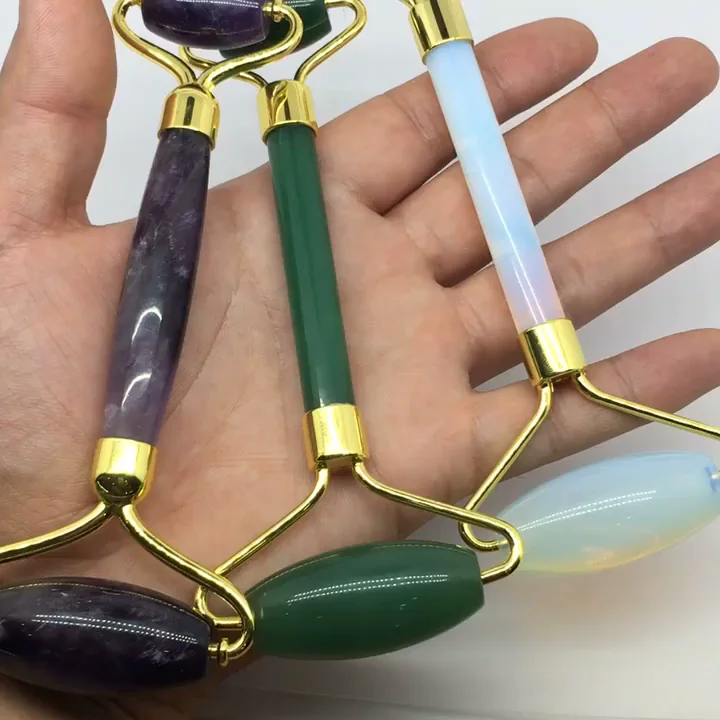 Natural Quartz Stone Crystal Facial Beauty Massager Crystal Gemstone ...