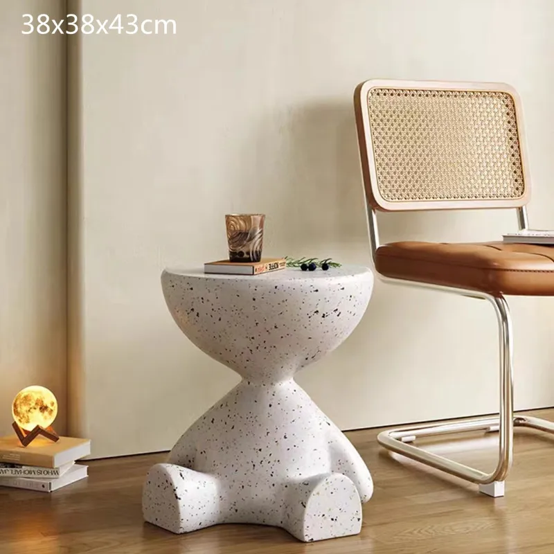 Modern Creative White Corner Table for Living Room & Bedroom