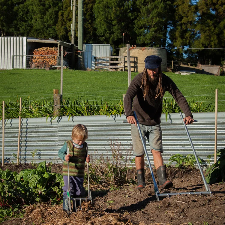 JH-Mech Gardening with 4 Claws Hay Manure Mulch Fork for Compost Horses ...