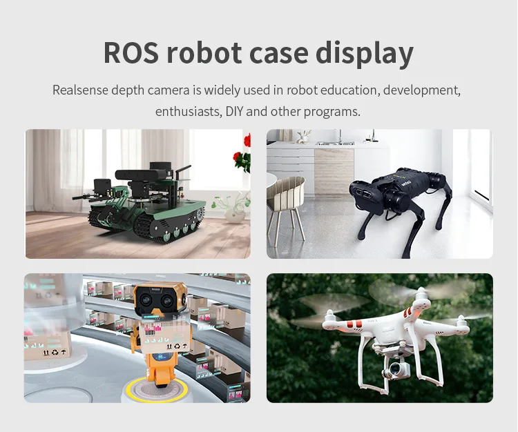 ROS robot binoculaire 3d réalité augmentée Intel RealSense caméra de ...