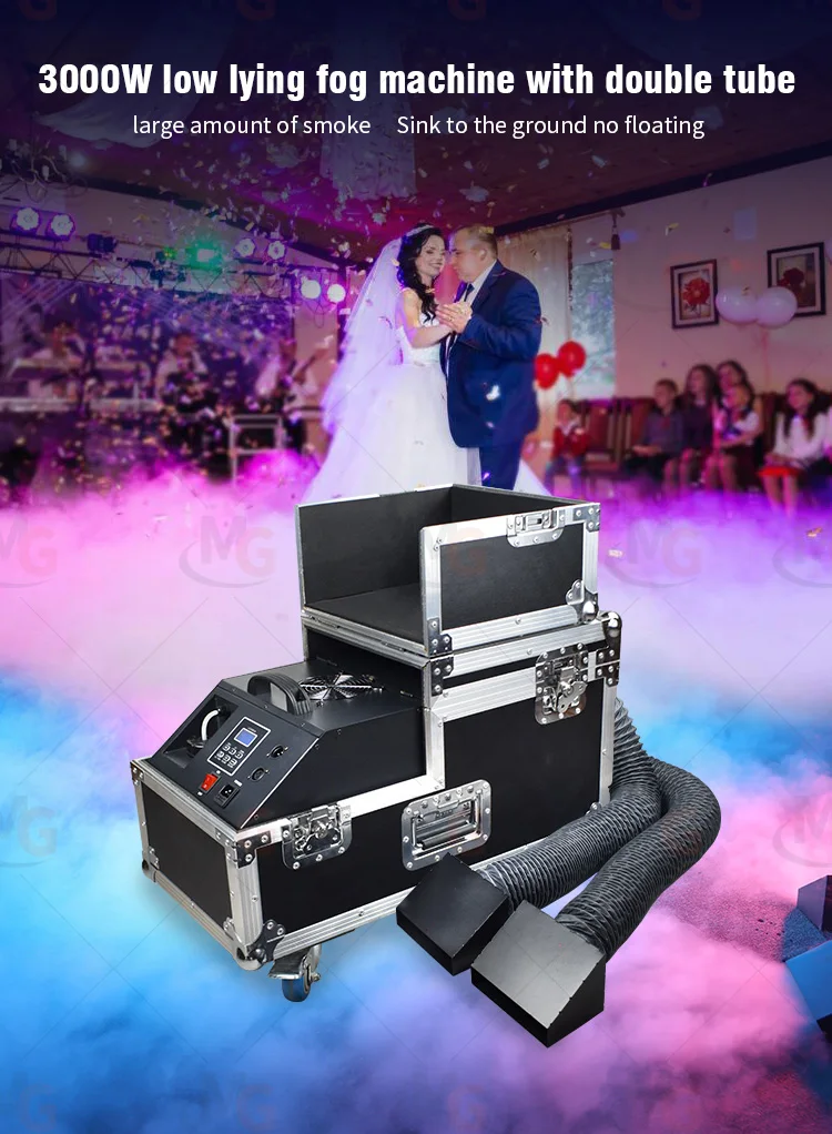 Mglight 3000W Water Low Fog Machine - Dual Output Hazer