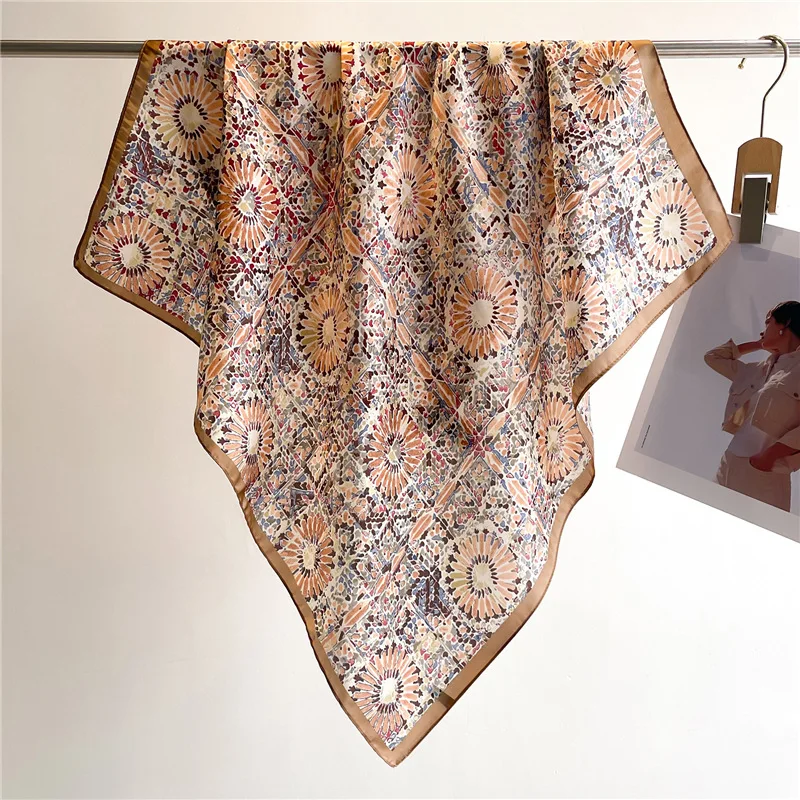 Wholesale 2023 Latest Design Silk Tudung Square Scarf Fashion Office ...