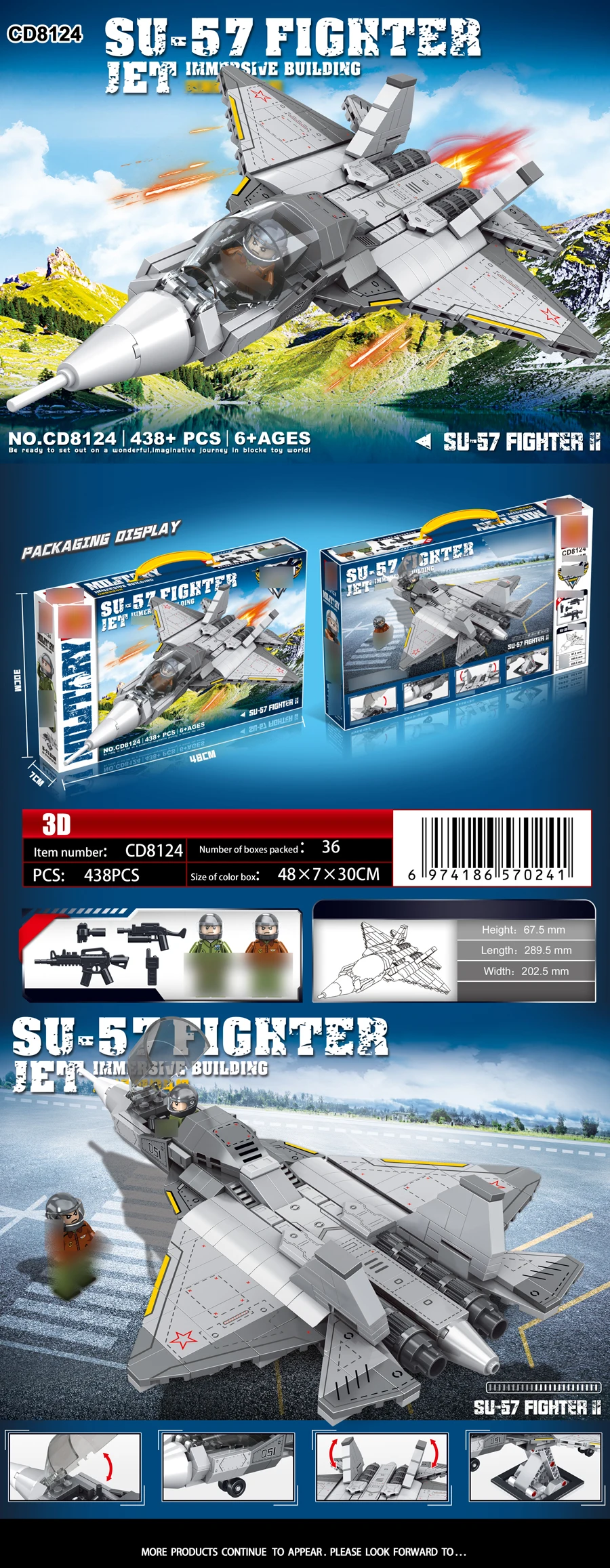 Plastic Fighter Jet Aircraft Model Unisex Toy With Pilot Army Soldier ...