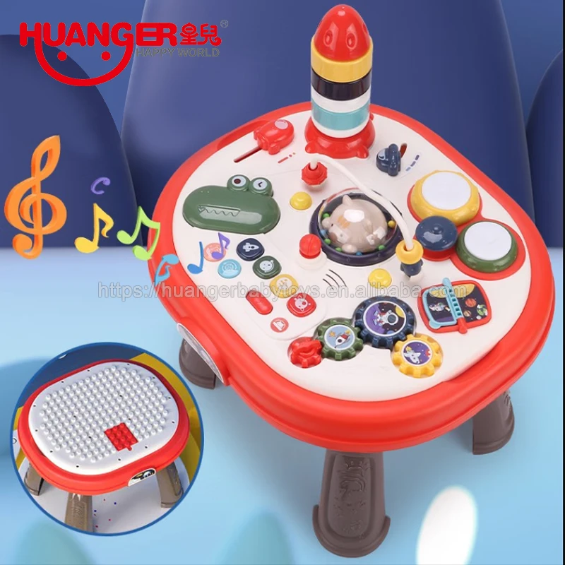 Huanger Multifunctional Musical Baby Activity Center Learning Table ...