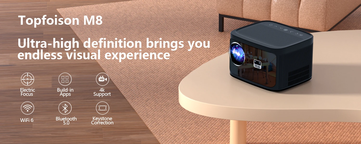 Topfoison M8 Projector 2024 Square Laser Wifi Led Full Hd Android ...
