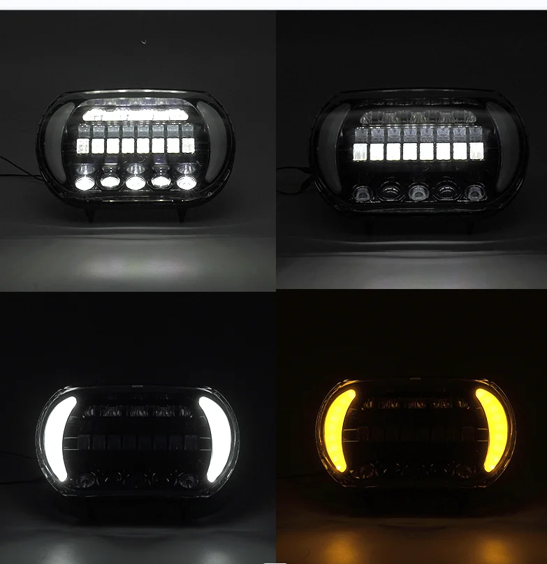 Motorcycle Aggresive All in One LED Headlight for Harley Davidson Road ...