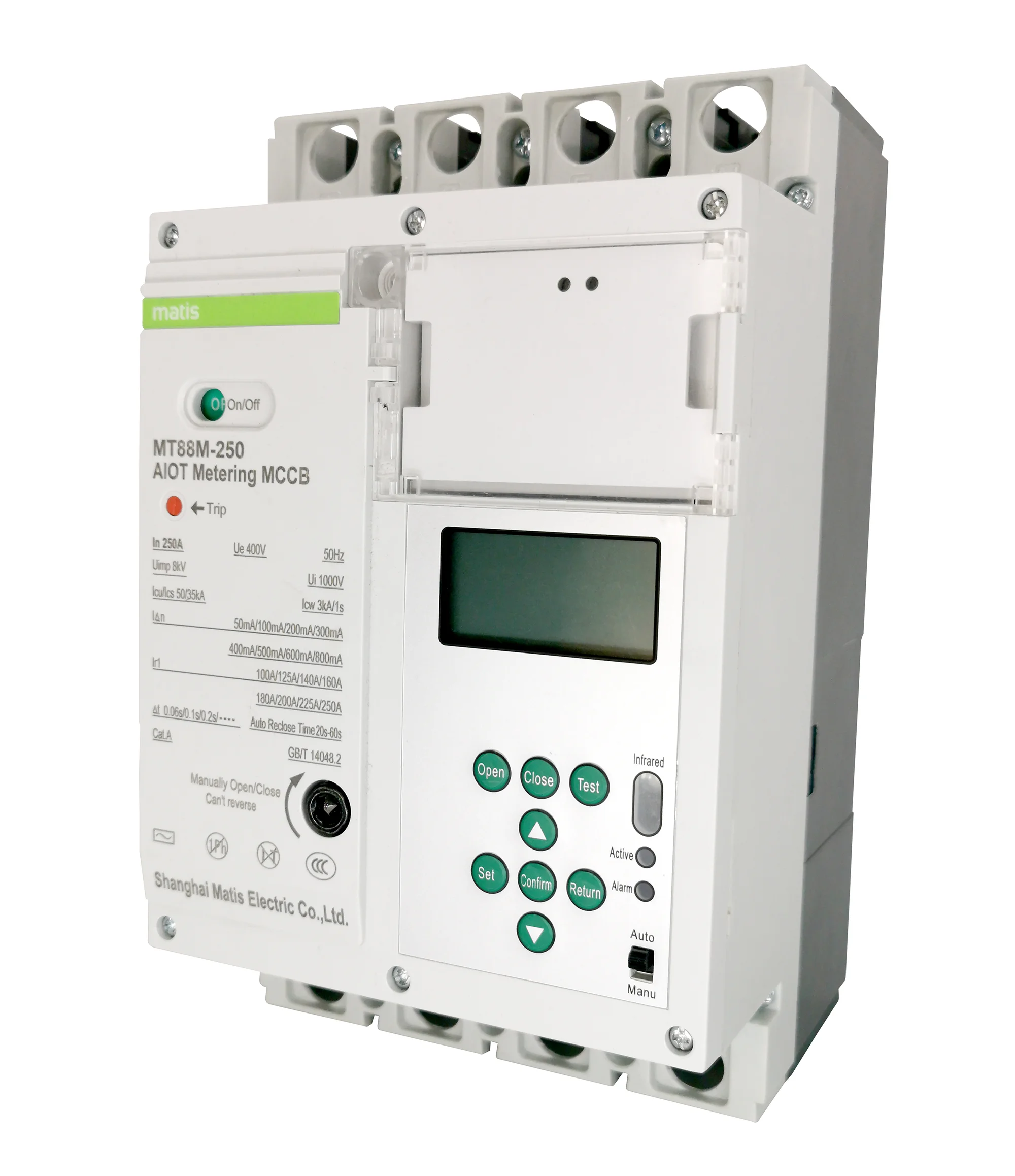 Matis MT88M-250A Smart MCCB - 4 Pole, 250A, 10KA Breaking