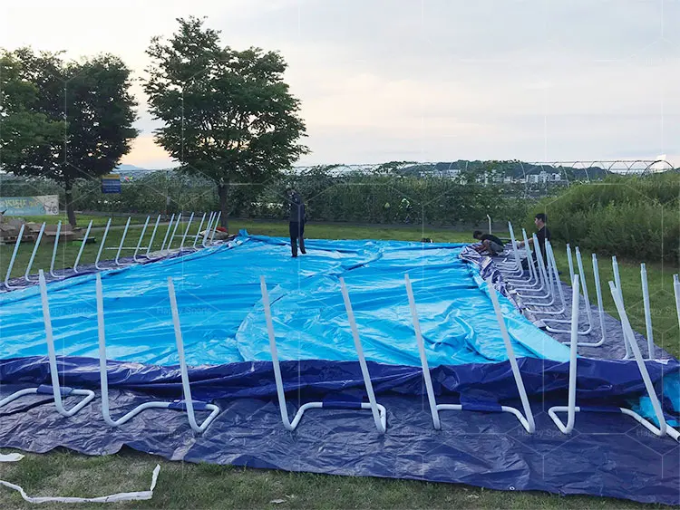 Large Above Ground Pools Pvc Rectangular Metal Steel Frame Swimming ...