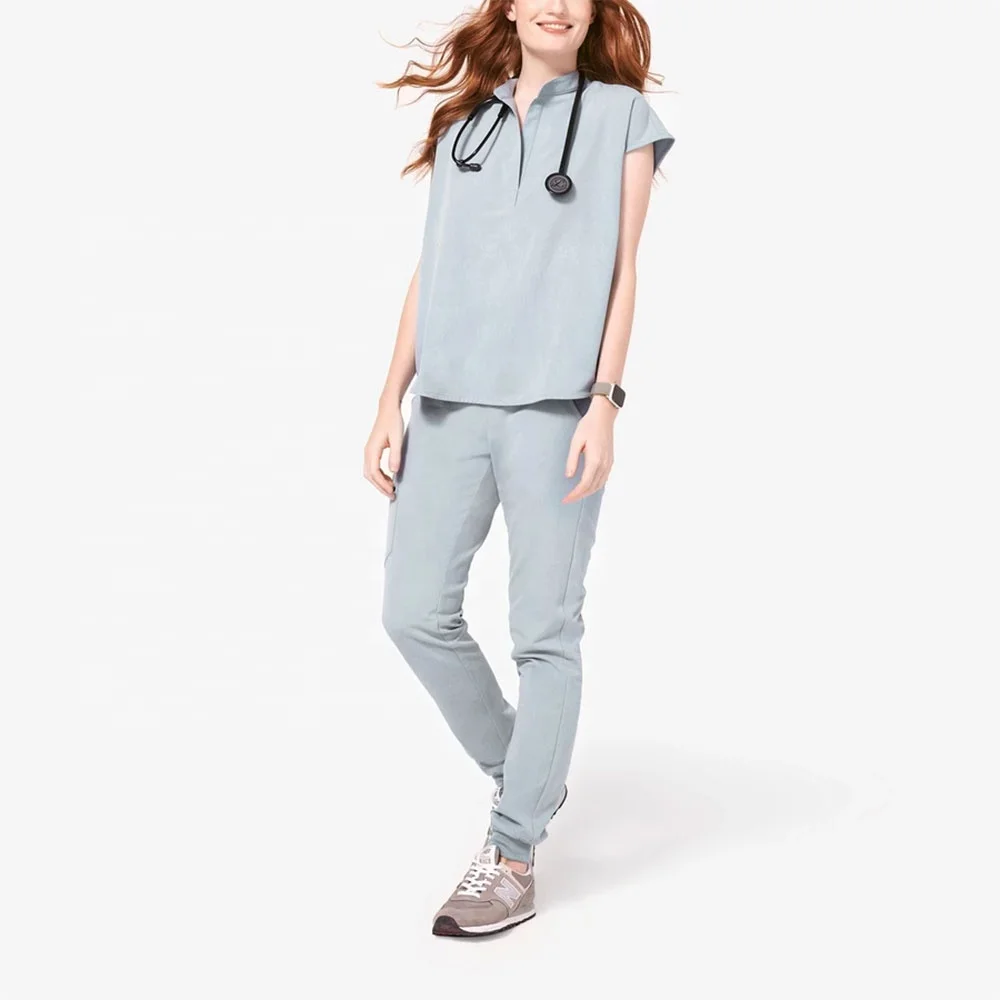 Customized Hospital Uniforms Stretchy Nursing Scrubs Set with Custom ...