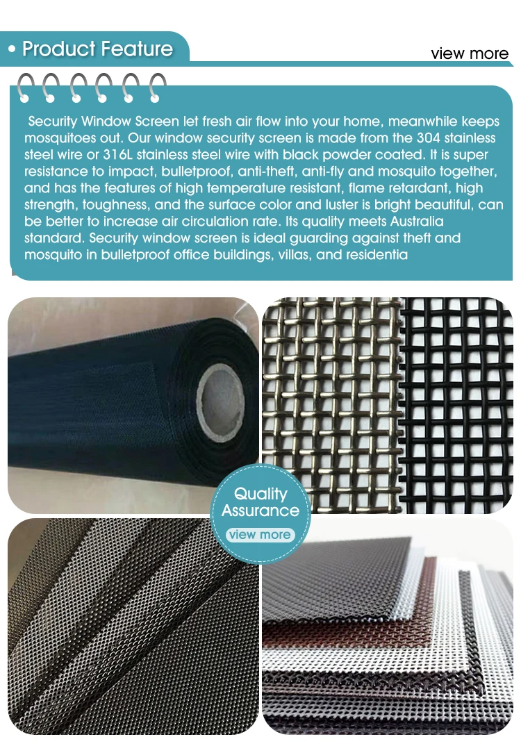 Safety Stainless Steel Window Screen /bullet Proof Window Net ...