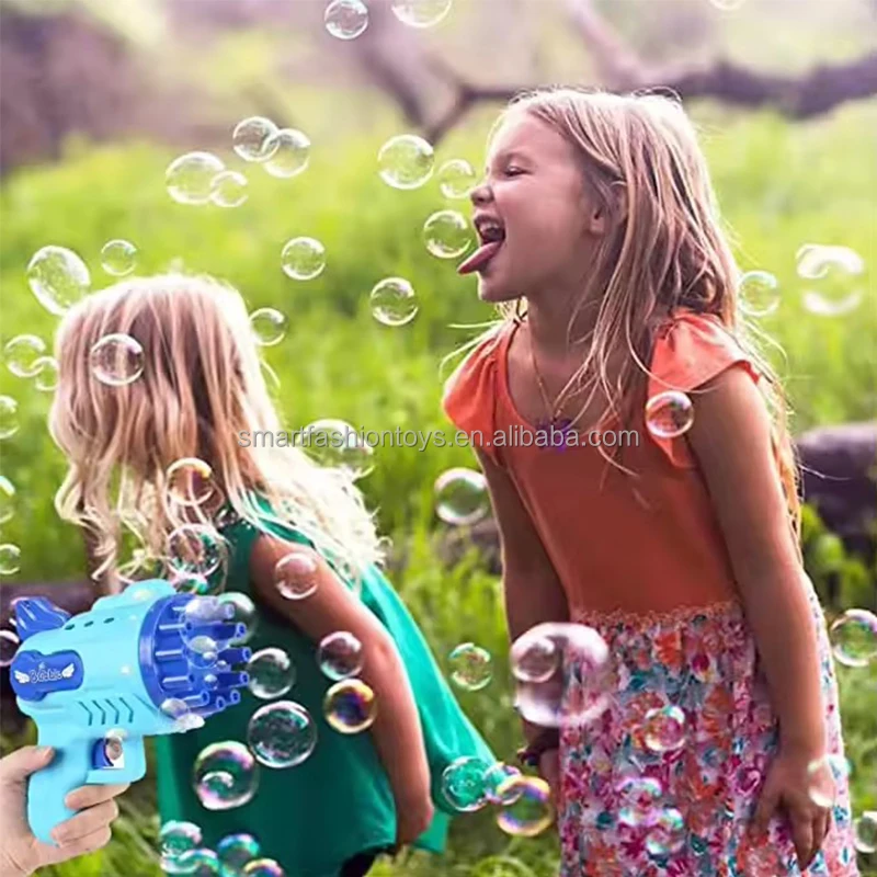 12 Holes Custom Automatic Bubbles Gun Cheap Toys Electric Bubble Maker ...