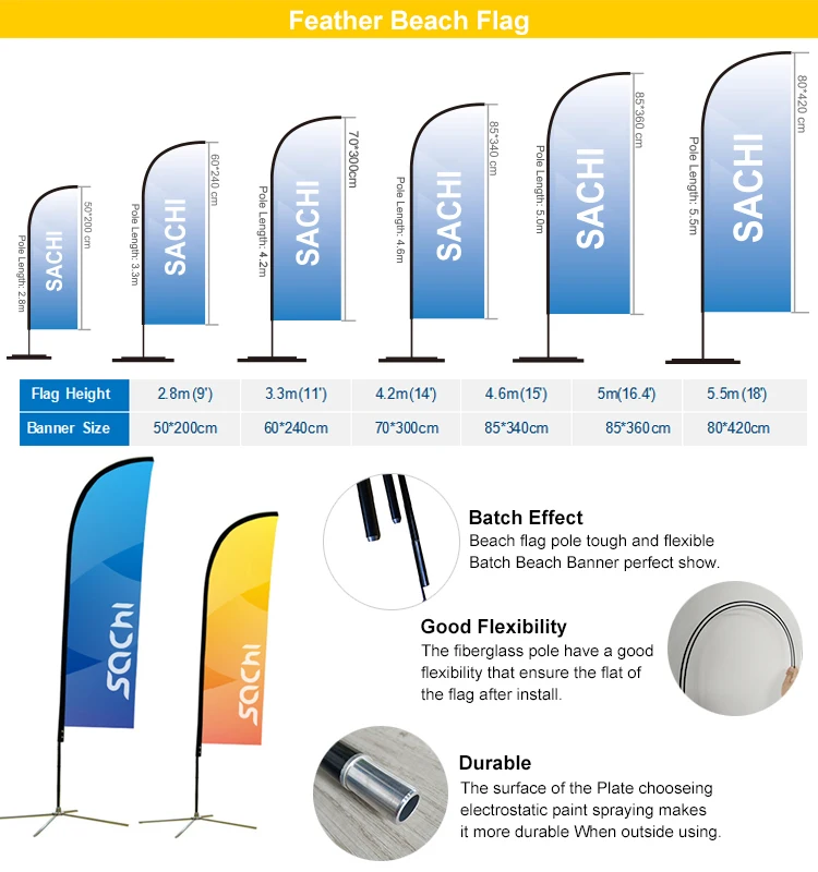 Custom Outdoor Advertisement Teardrop Wind Feather Flags