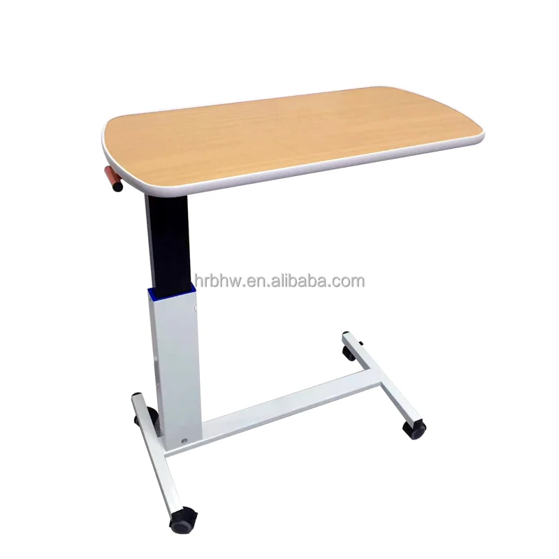 Mobile Hospital Overbed Table With Wheels Bedside Hospital Overbed ...