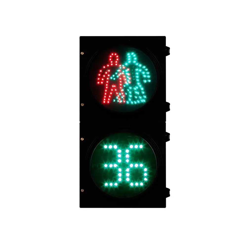 300mm Red Yellow Green countdown timer 88 LED traffic light countdown ...