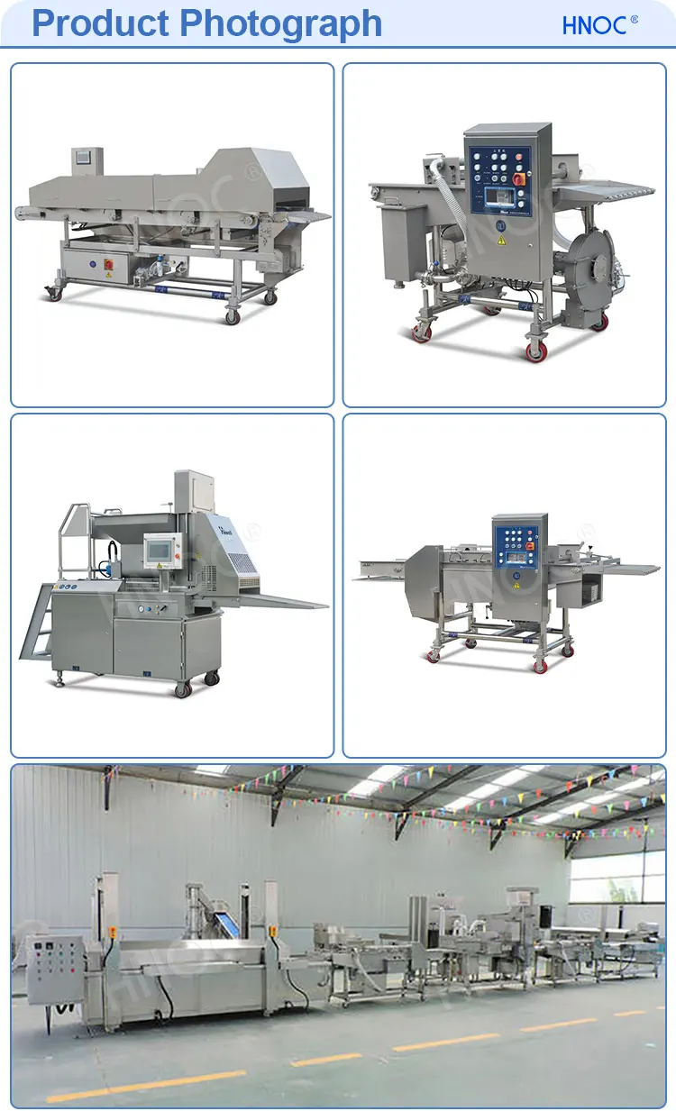 Hnoc Automatic Chicken Nugget Battering Hamburger Patty Production Line ...