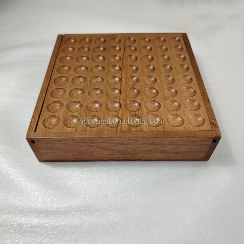 Printed Logo Square Pine Slatted Box Miniature Cube Crate Wood Gift Box ...