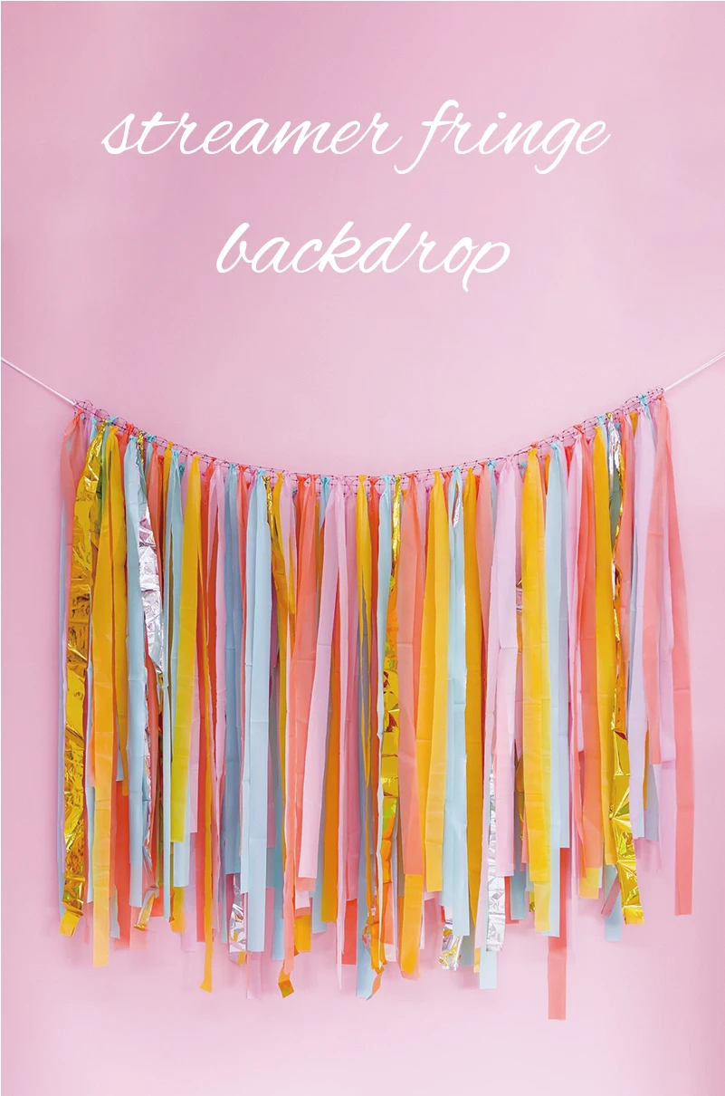 Streamers Party Decorations Streamer Backdrop 24 Colors Fringe Backdrop ...
