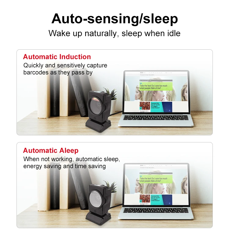 K922 Presentation Vertical Scanner Omnidirectional 2d Desktop Barcode ...