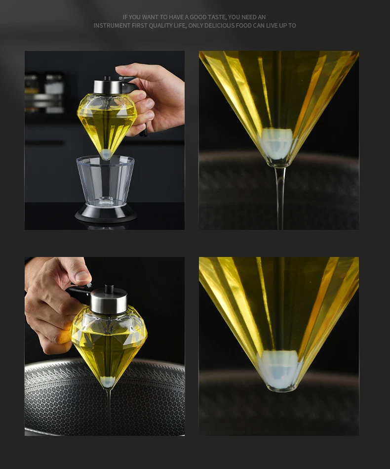 High Quality Kitchen Tools Diamond Mode Liquid No Drip Glass Syrup ...