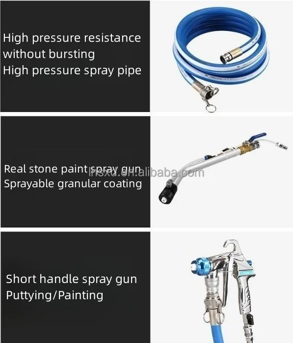Brushless Real Stone Paint Spraying Machine Putty Fireproof Coating ...