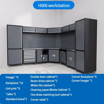 Garage Workstation Modular Workbench Tool Cabinet Workshop Cabinet ...