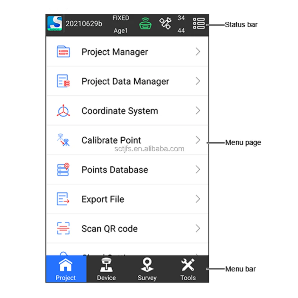 Customize Support Land Survey Software E-Survey Surpad for RTK GNSS ...