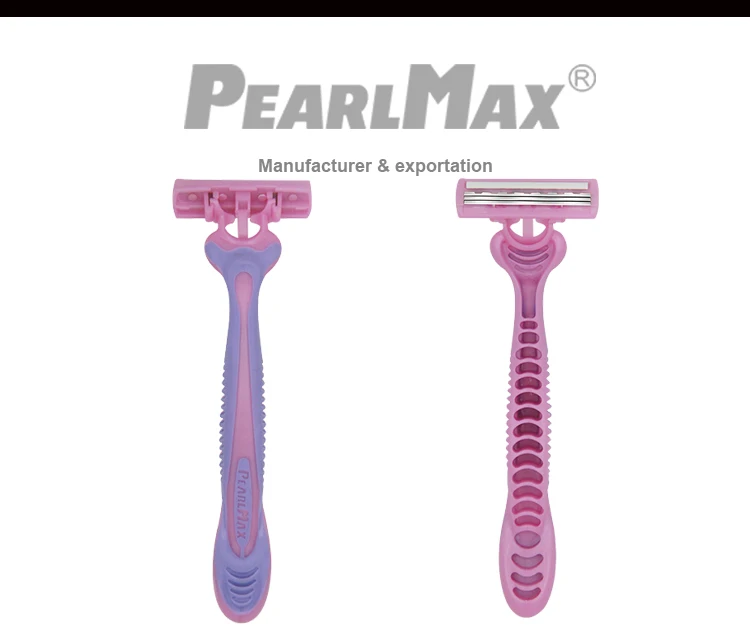 Pearl Max Razor Set Women Custom Stainless Steel Triple Blade System ...