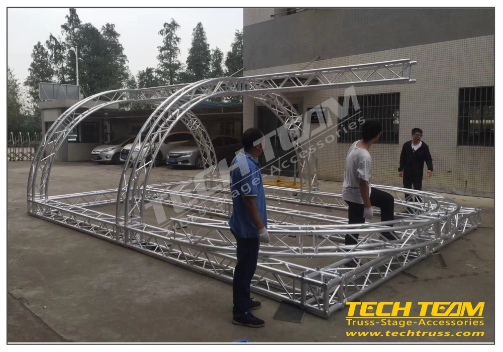 Aluminum Flat /square Semi Circle Roof Truss - Buy Circular Roof Truss ...