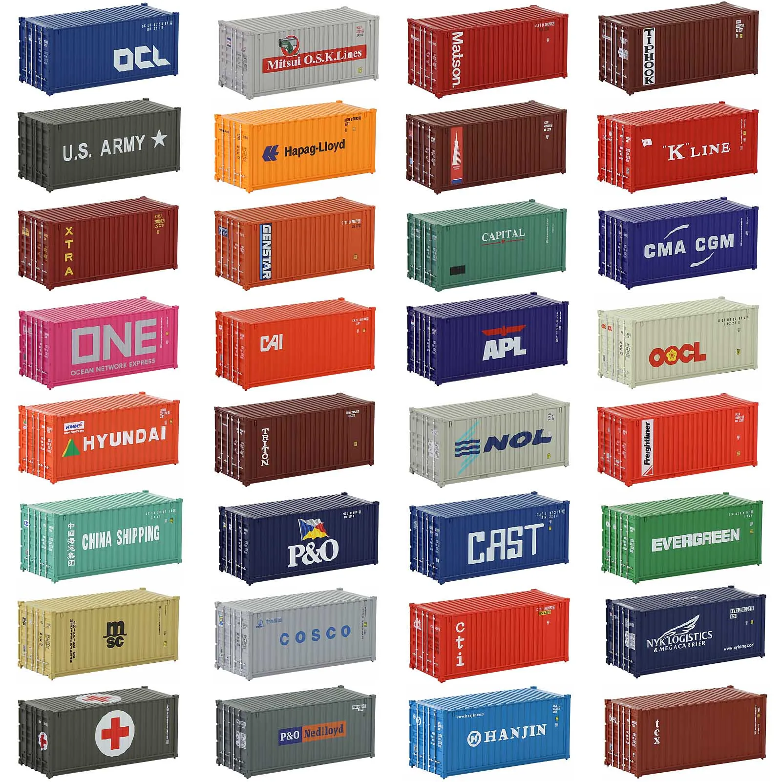 HO Scale 1:87 20ft Shipping Container Model Railway C8726