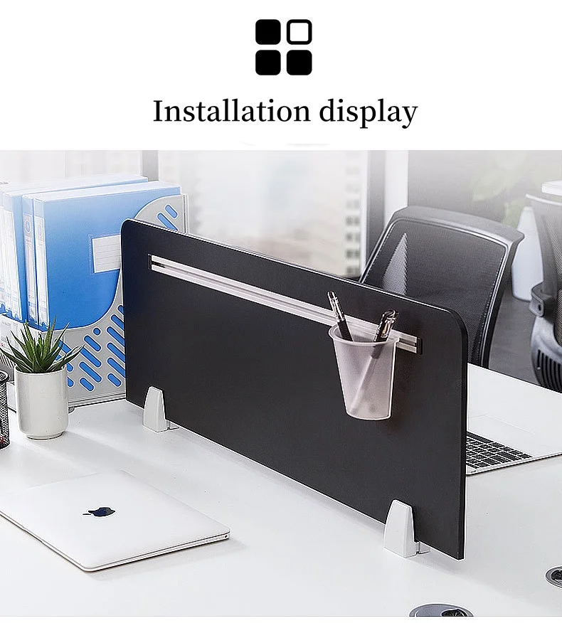 Office Workstation Glass Holder Privacy Panel Clamp Desk