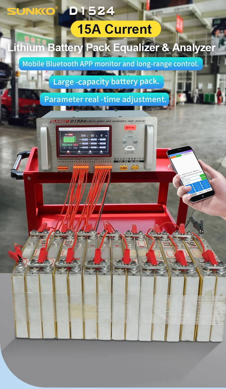 SUNKKO D1024 Battery Pack Equalizer - 2S to 24S Voltage Control