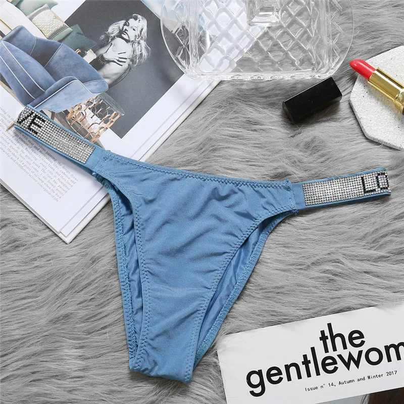 Finetoo New Sexy Women G String Letter Love Rhinestone Lingerie Low ...