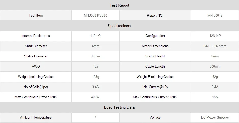 T-Motor MN3508 Brushless Motor 380KV/580KV/700KV Durable and High ...