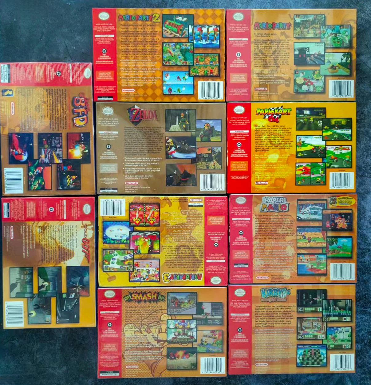 Retro Video Games Cards - High-Quality N64 Cartridges