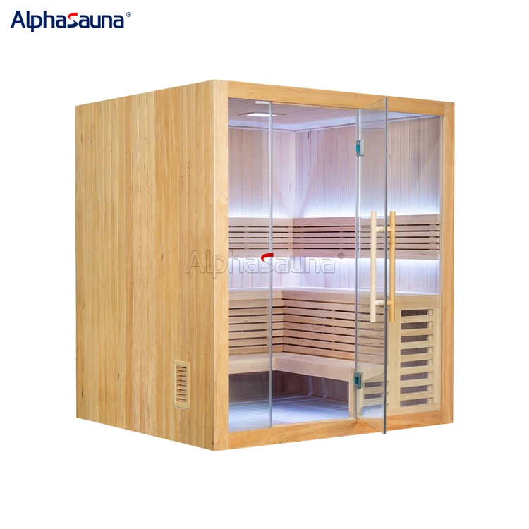 Indoor Infrared Sauna Room Traditional 3 Person Sauna Room Optional ...