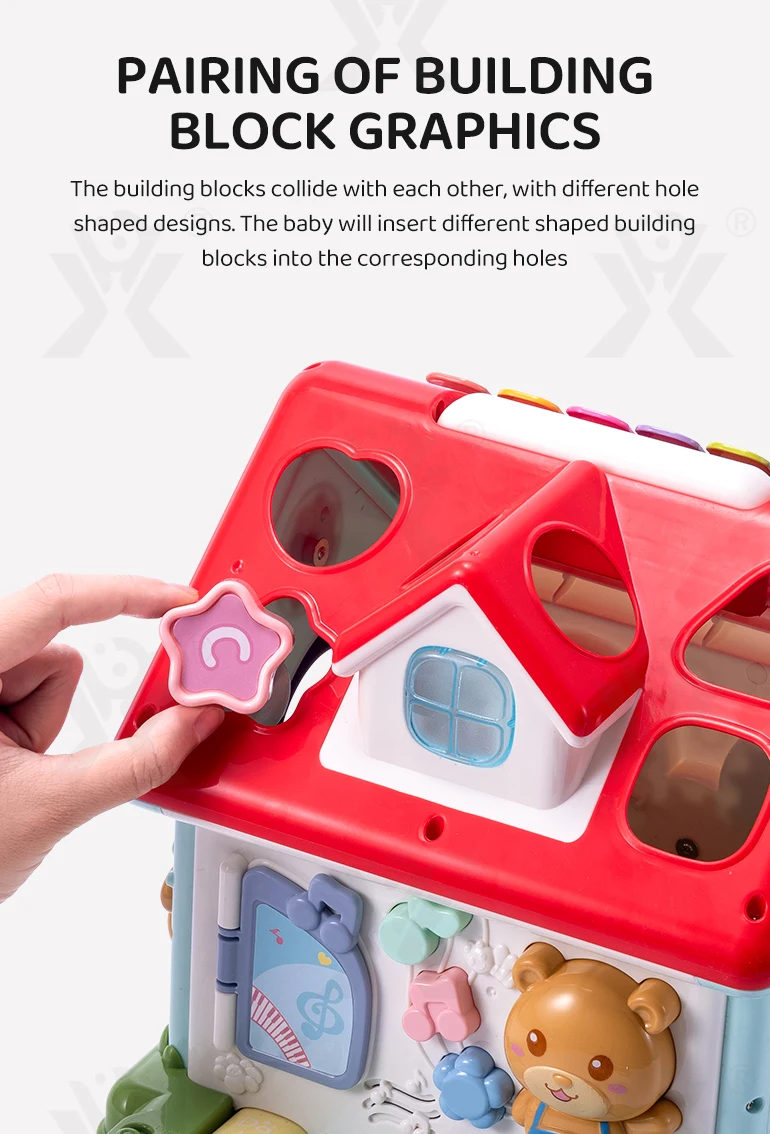 Chengji Multi-function Interactive Toy Plaything 18 Months Baby Educational Musical House Play ...