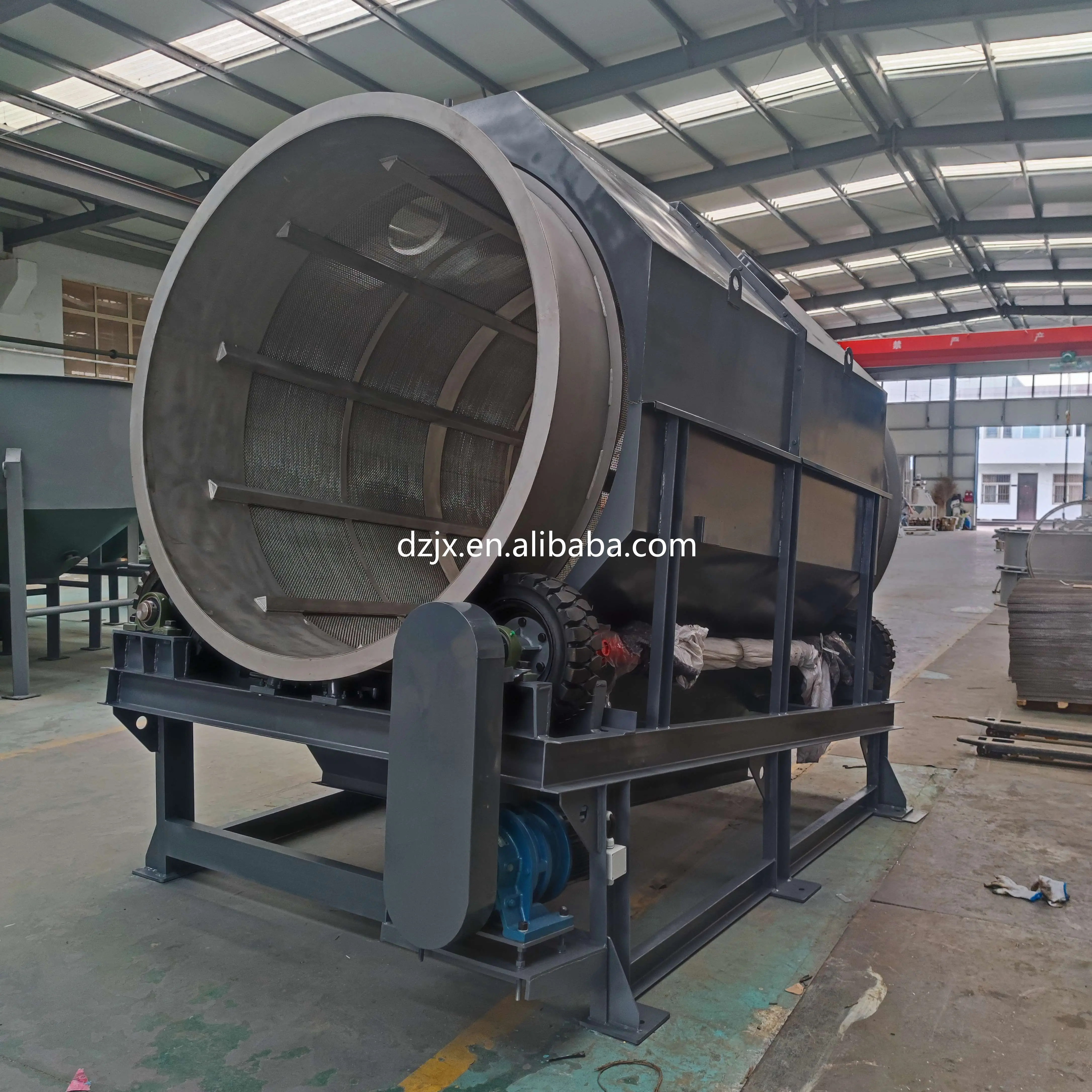 Dzjx Compost Fertilizer Sieving Machine Drum Screening Sieve Machine ...