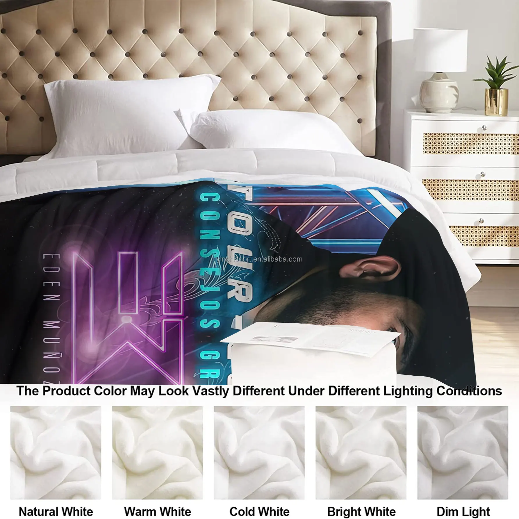 Carin Leo Nuevo Suenos Rauw Alejandro Sublimation Fleece Travel Throw Blanket Custom Printed ...