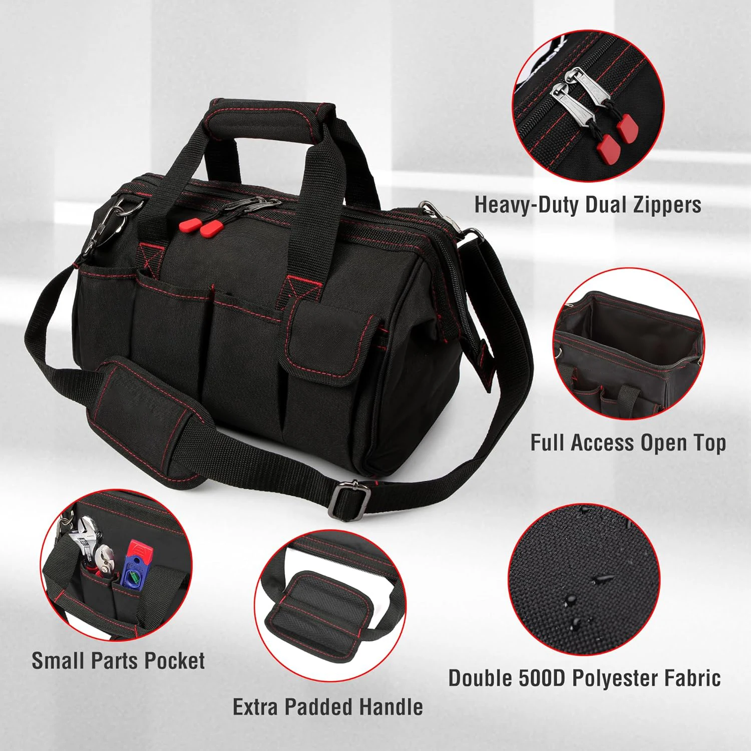 Heavy Duty Portable Unisex Tool Bag Carry Tote Large Capacity Multi ...