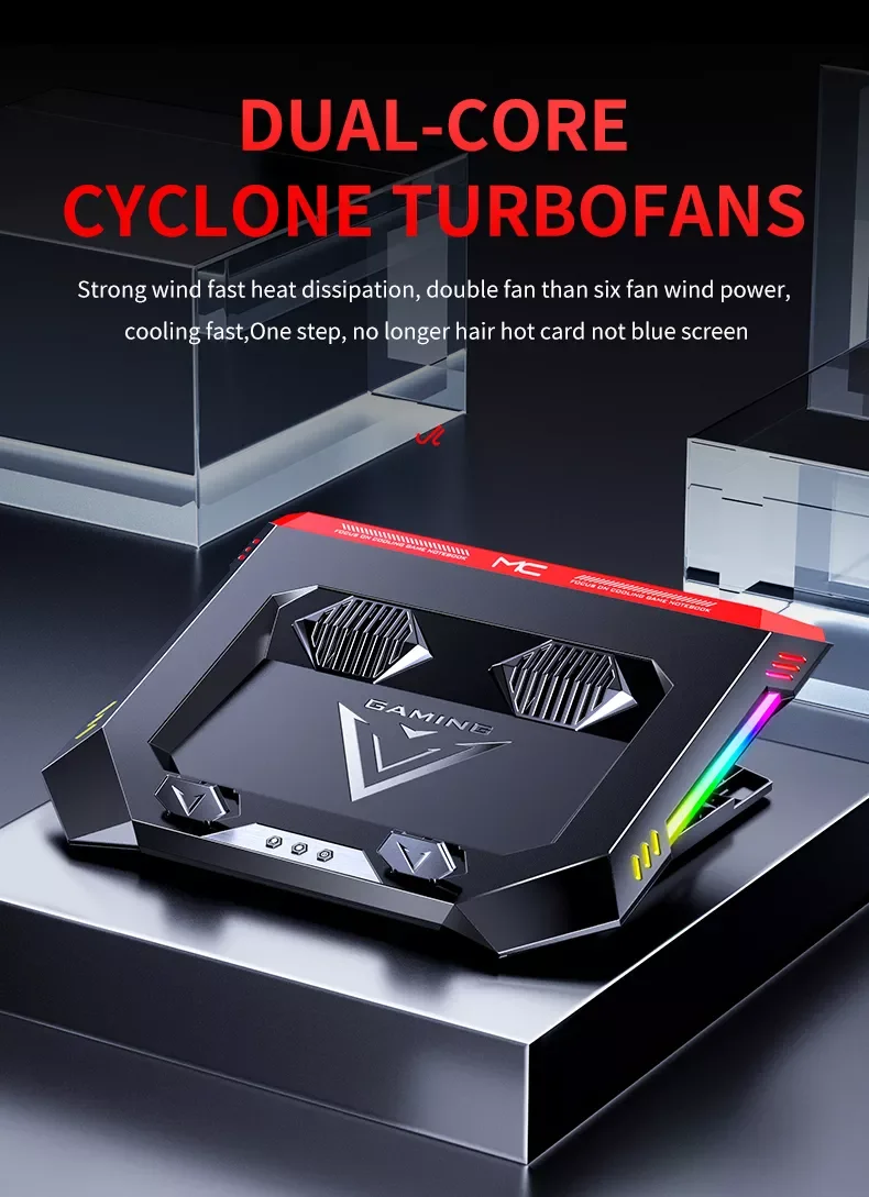 Laptop Cooler 7 Levels Gaming Radiator Cooler Para Adjust Laptop ...