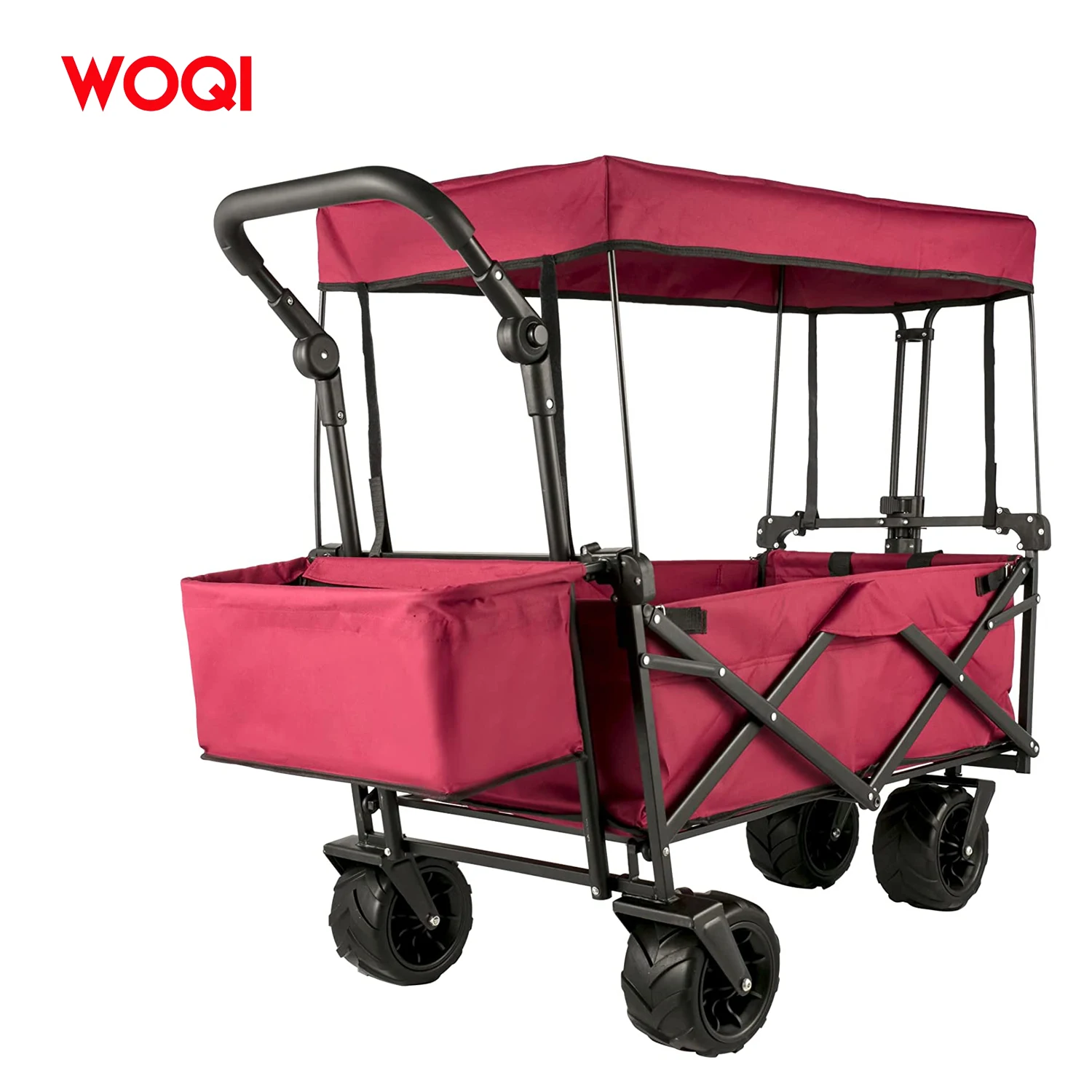 Woqi Heavy Duty Collapsible Folding All Terrain Utility Beach Wagon Cart