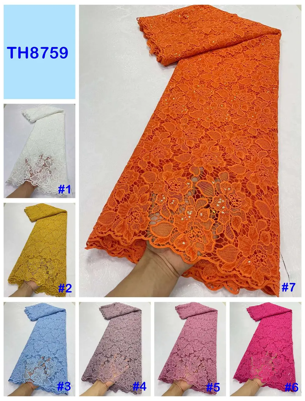 Guipure Cord Lace African French Lace Fabric for Weddings