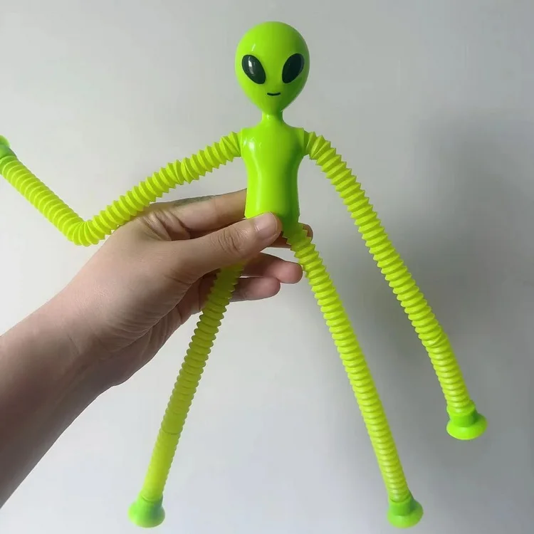 New Cartoon Alien Versatile Decompression Telescoping Toy Pop Tube ...