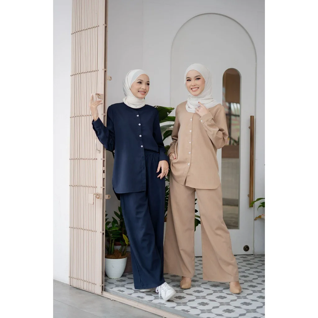 SIPO 2023 Eid Malaysian Women's Mixed Cotton Sets Modest Fashion Crew ...